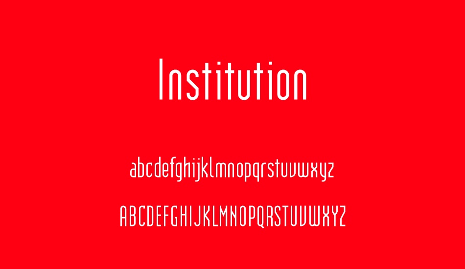 Institution font - Font Tr