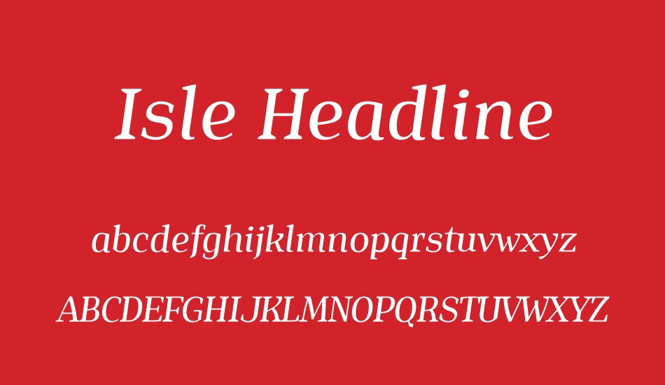 Isle Headline font - Font Tr