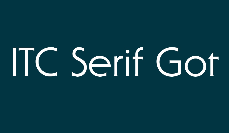ITC SerifGothic font - Font Tr