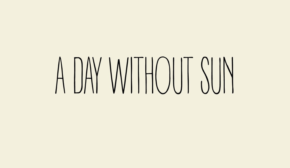 A Day Without Sun font - Font Tr