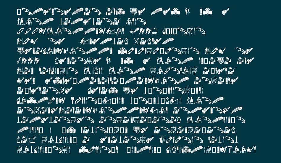 Art Icons and Tools font - Font Tr