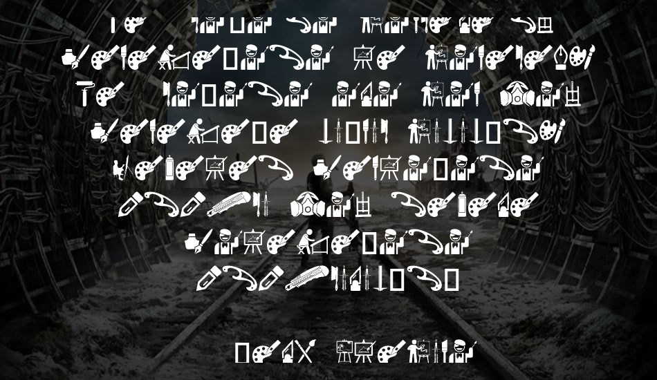 Art Icons and Tools font - Font Tr