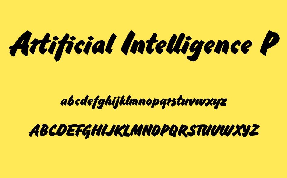 Artificial Intelligence font - Font Tr
