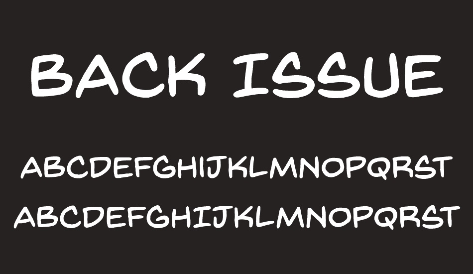 Back Issues BB Font Family font - Font Tr