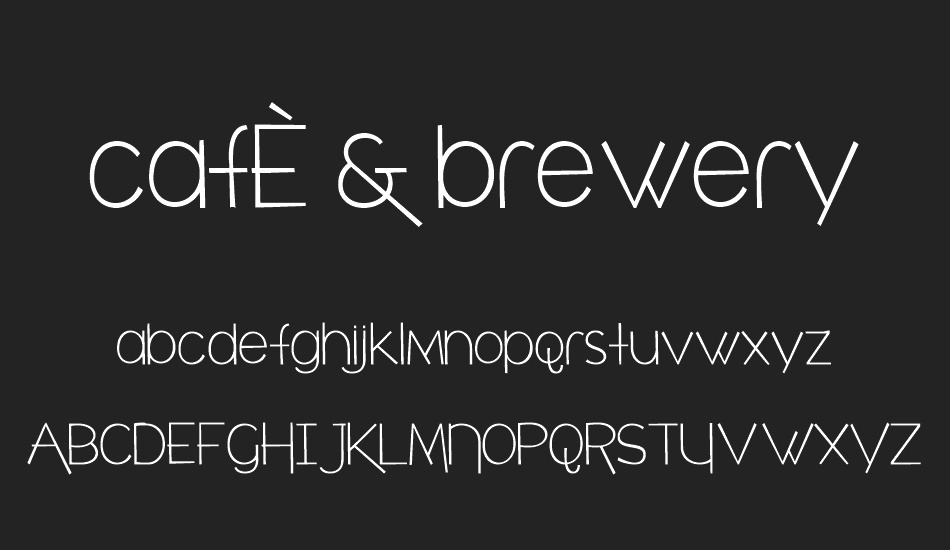 Café Brewery font - Font Tr