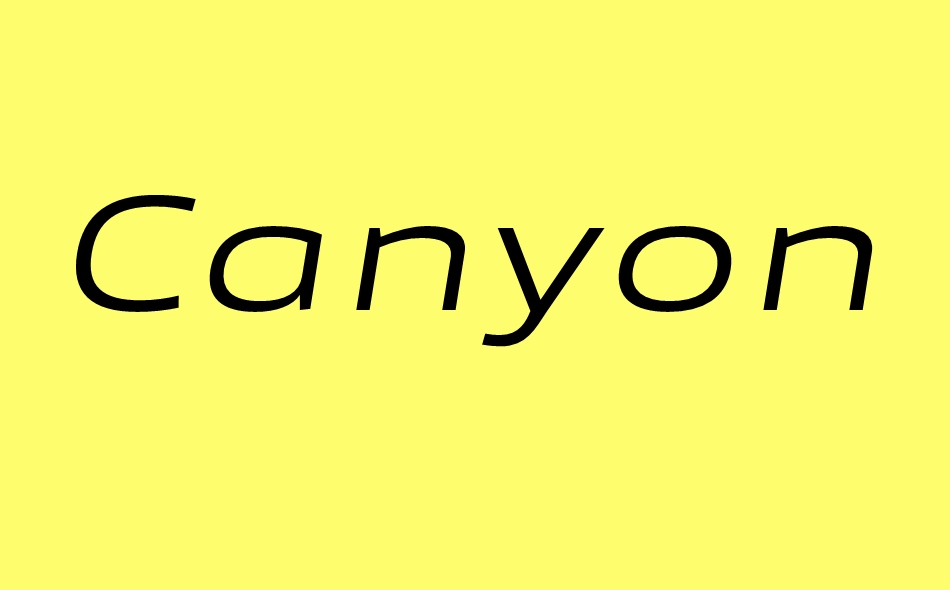 Canyon font - Font Tr