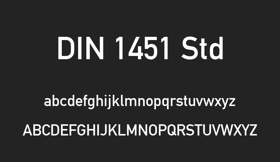 DIN 1451 Mittelschrift font - Font Tr