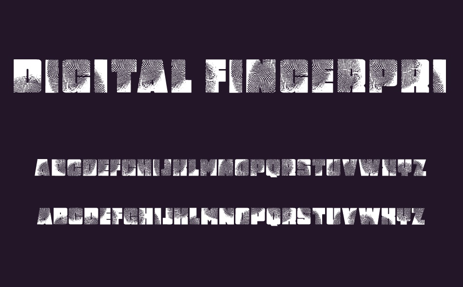 Digital Fingerprint font - Font Tr