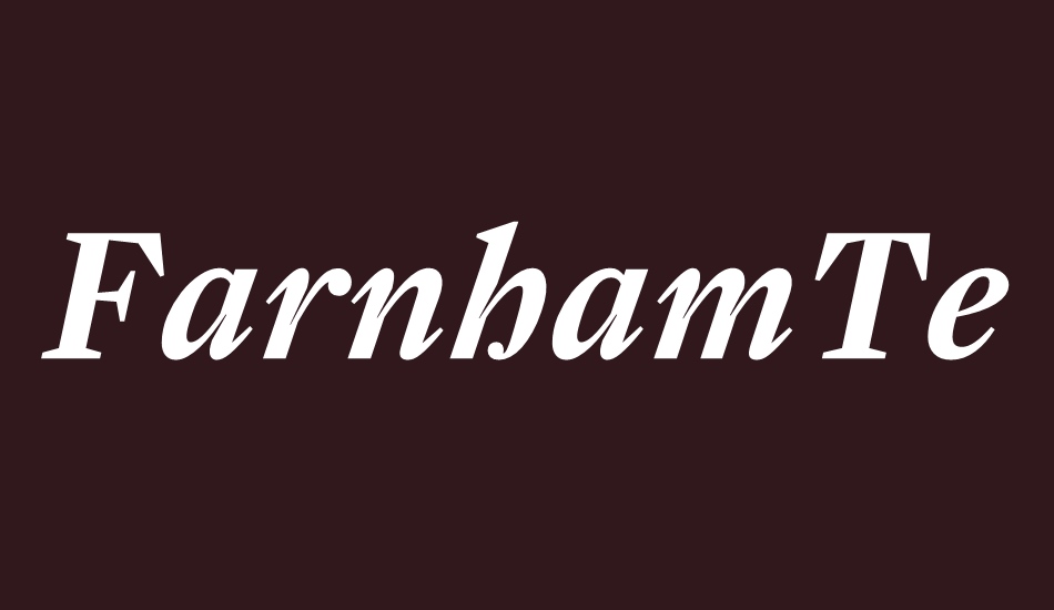 FarnhamText-SemiItal font - Font Tr