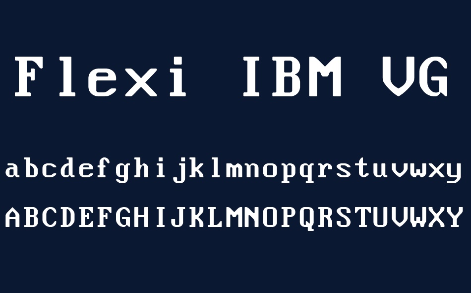 Flexi IBM VGA False font - Font Tr