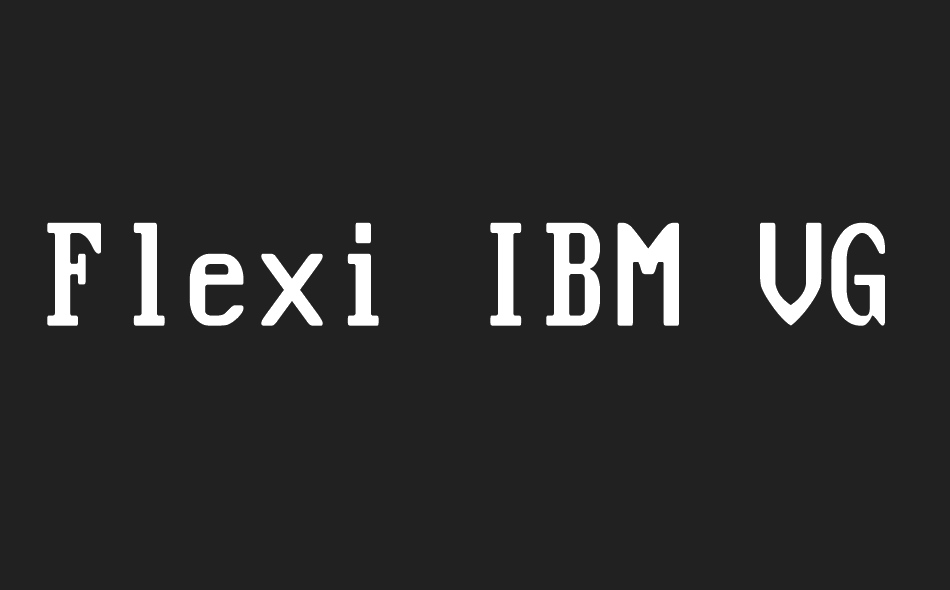 Flexi IBM VGA True font - Font Tr