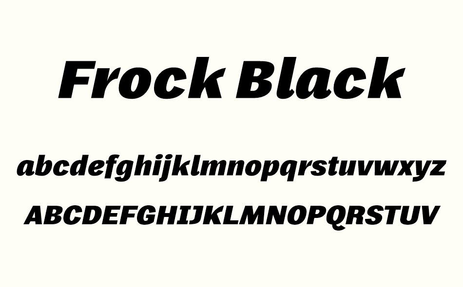 Frock Black font - Font Tr