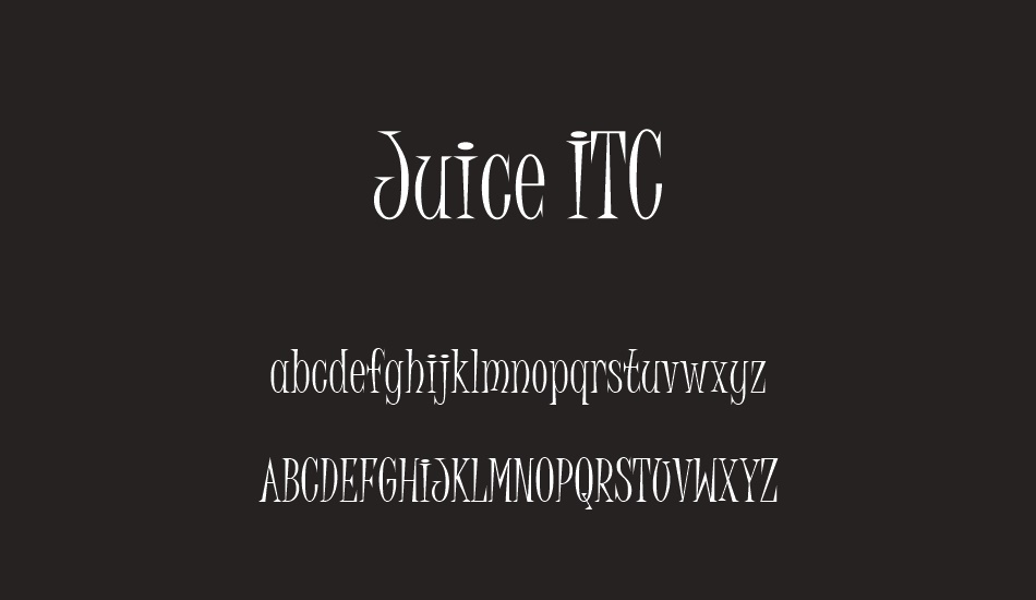 Juice ITC font - Font Tr
