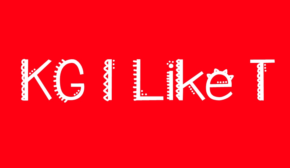 KG I Like To Move It font - Font Tr