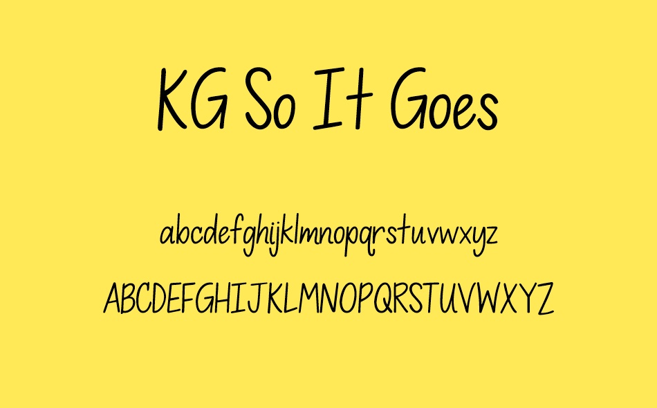 KG So It Goes font - Font Tr