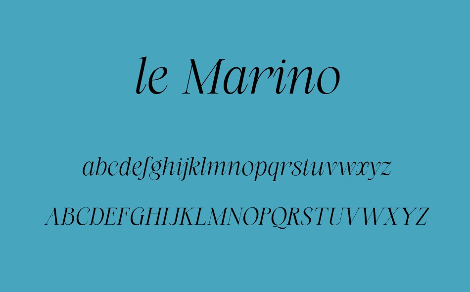Le Marino font - Font Tr