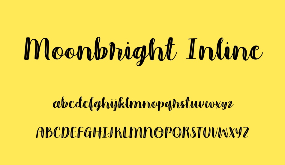Moonbright Inline font - Font Tr