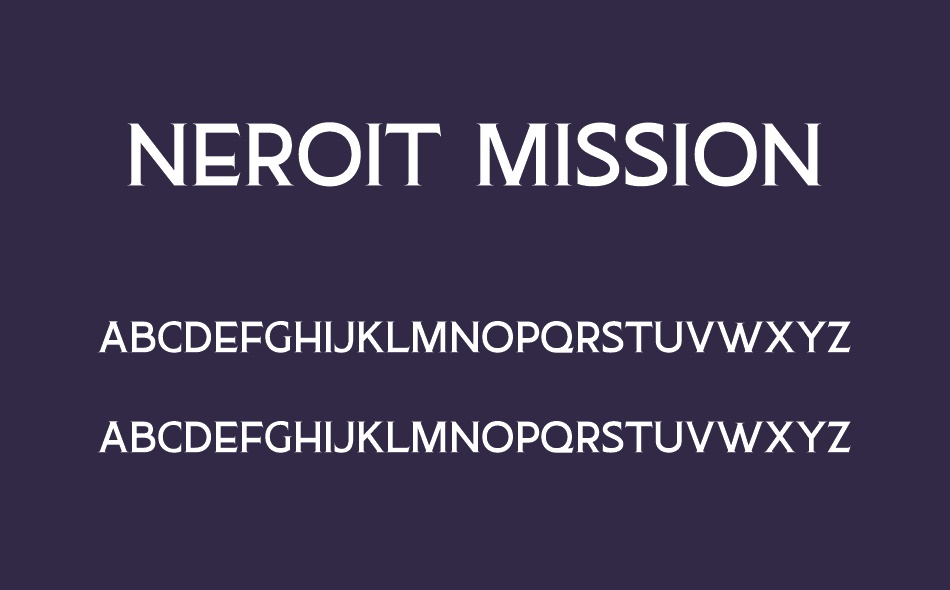 Neroit Mission font - Font Tr