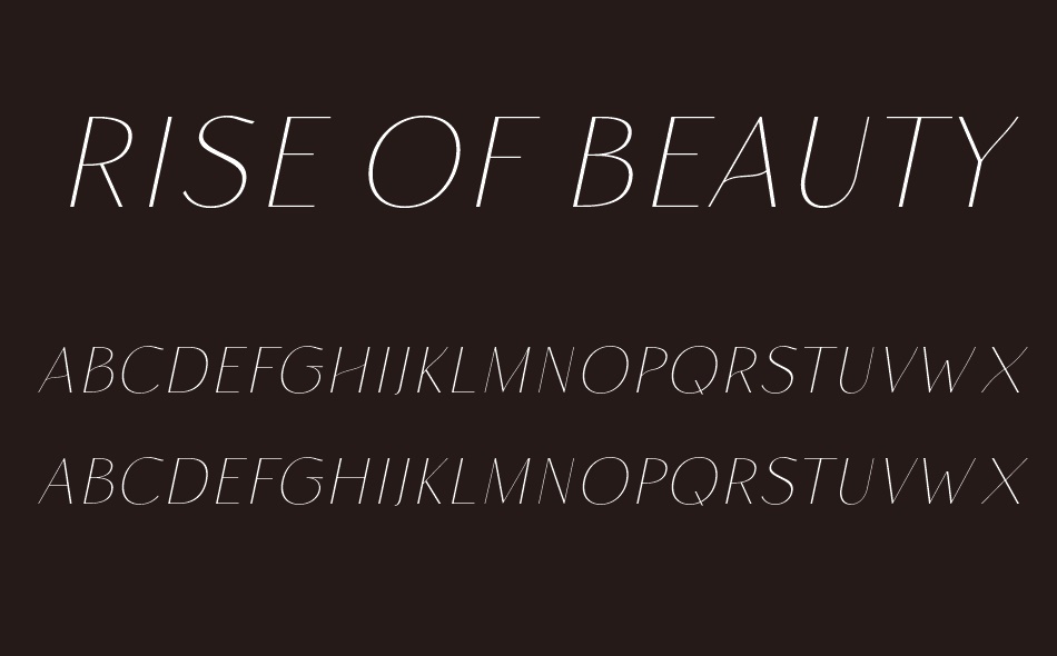 Rise of Beauty font - Font Tr