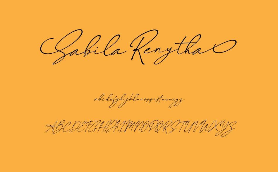 Sabila Renytha font - Font Tr