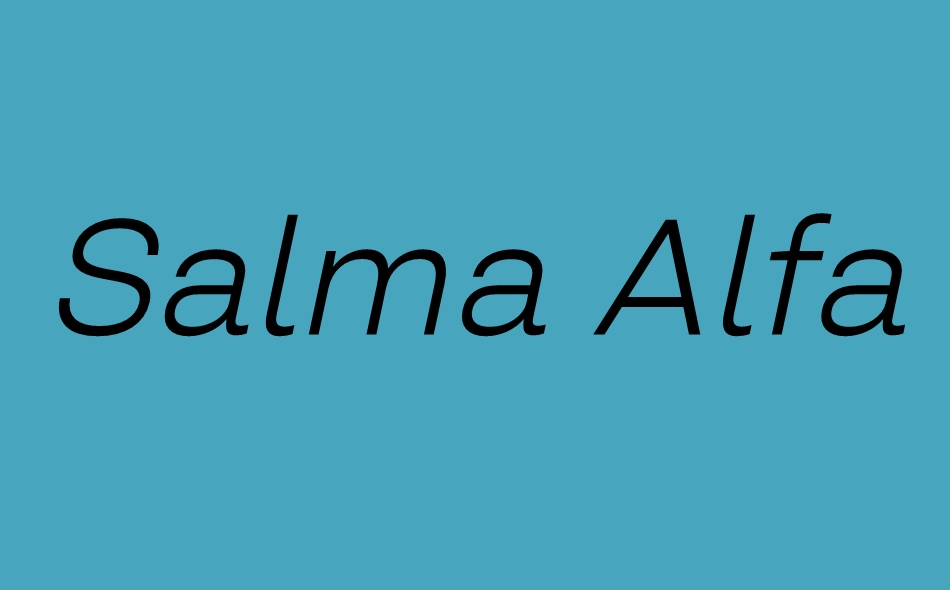 Salma Alfasans font - Font Tr