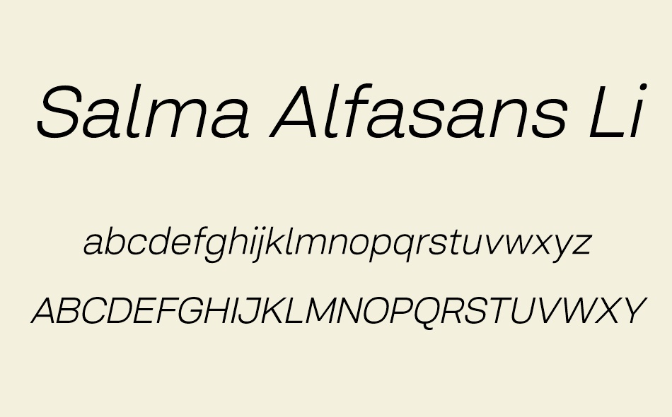 Salma Alfasans font - Font Tr