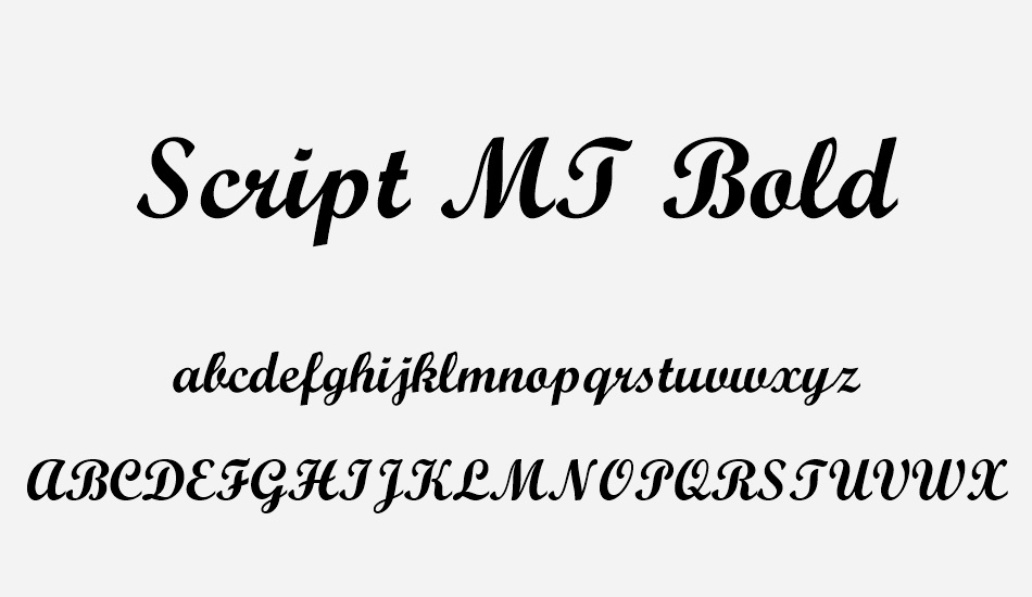 Script MT Bold Font Font Tr