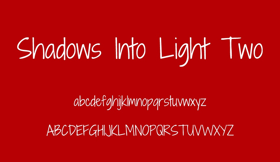 Shadows Into Light Two font - Font Tr