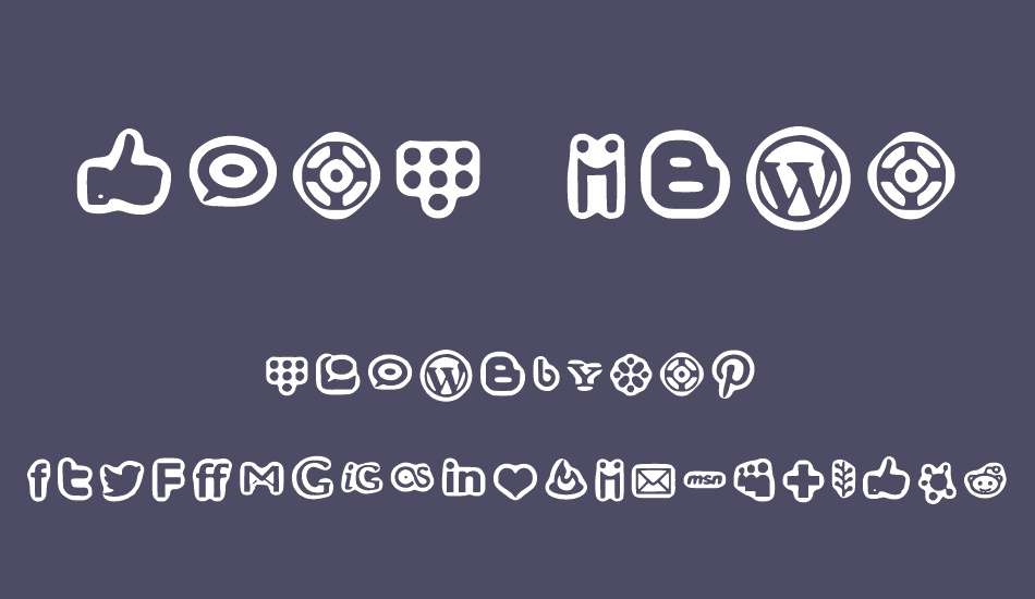 Social Media Icons Bold font - Font Tr