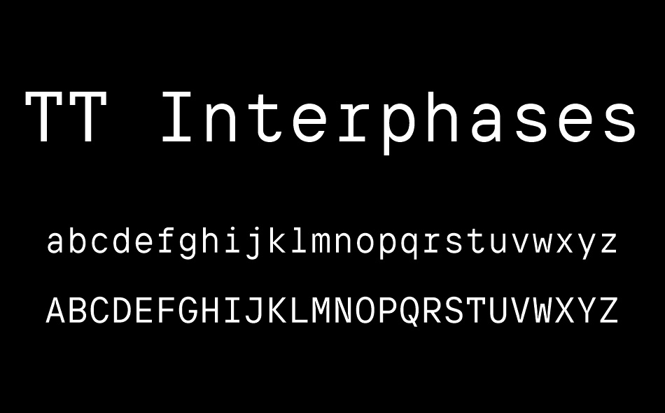 TT Interphases Pro Mono font font