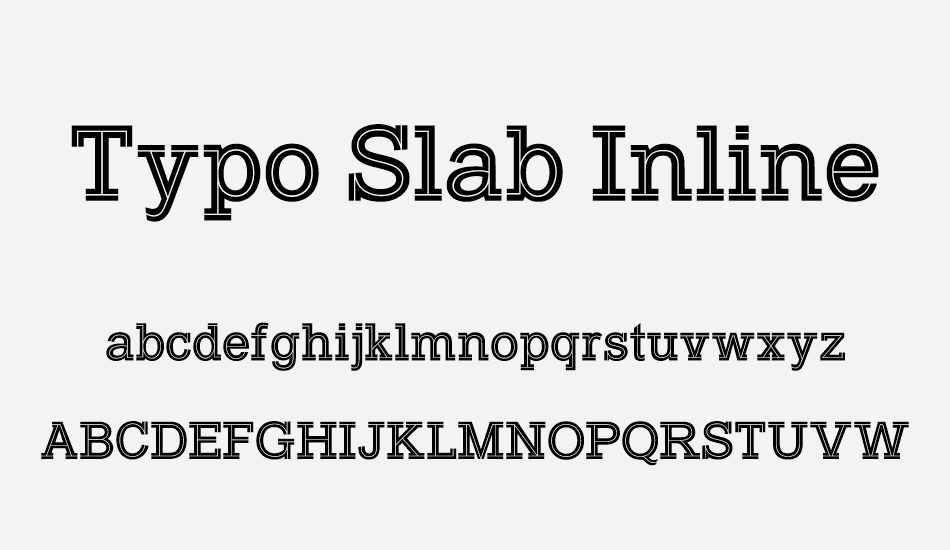 Typo Slab Inline Demo font - Font Tr