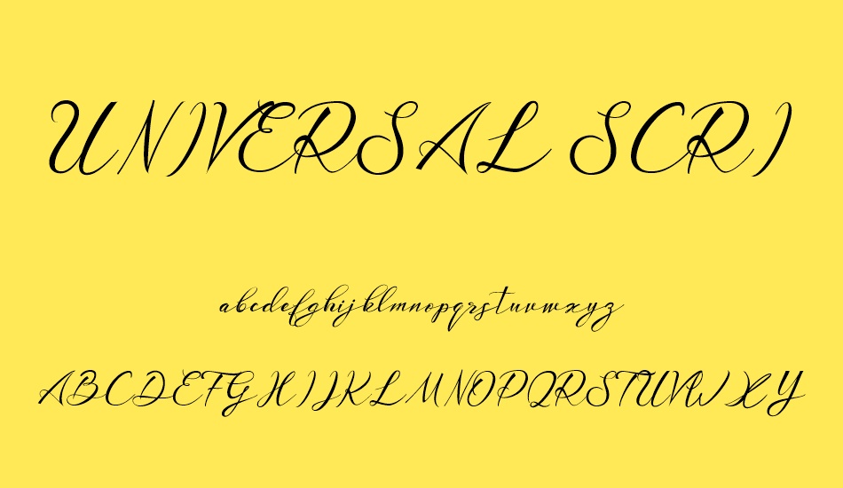 Universal Script font - Font Tr