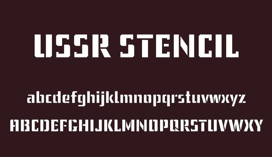 USSR Stencil Font font - Font Tr
