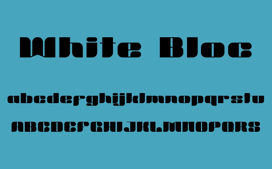 White Block Font - WEBAilesi.COM
